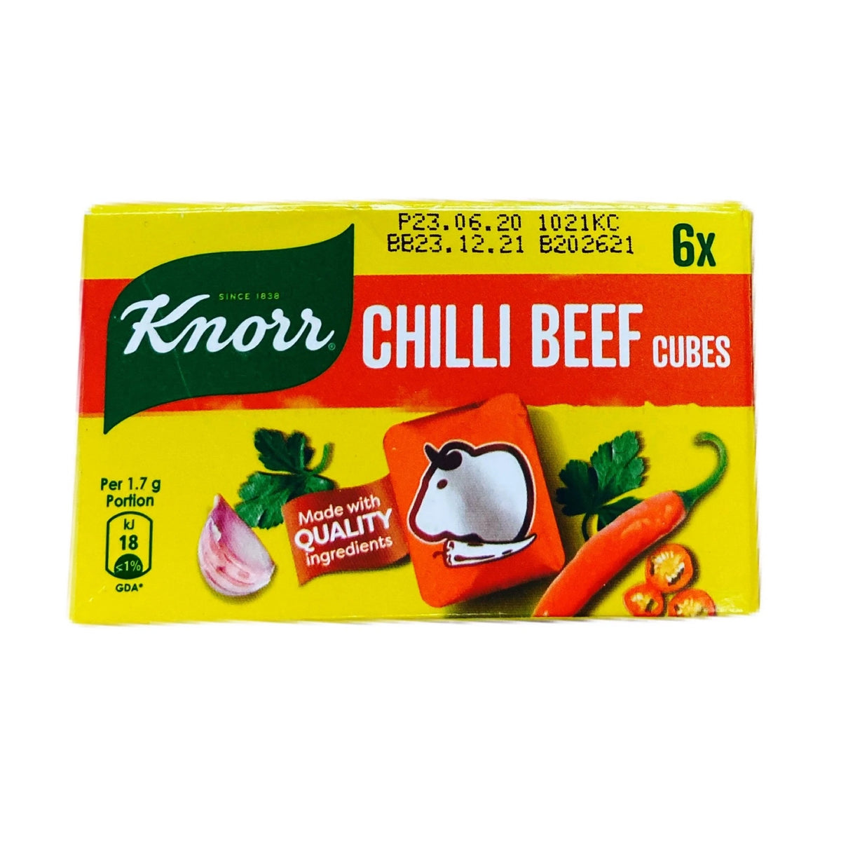 KNORR 6 BEEF CHILLI CUBES 51G – Ushop Kenya